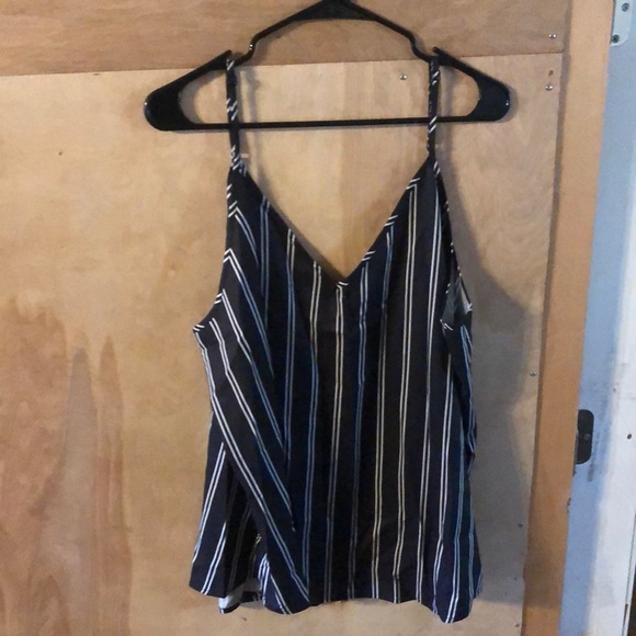 Tops | Striped Polyester Tank Top | Poshmark